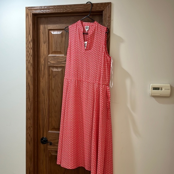 Anne Klein | Dresses | Large Red And White Anne Klein Dress With Tags ...